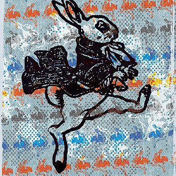 "White Rabbit Run Run Run - Alice in Wonderland Rabbit" Sticker for ...