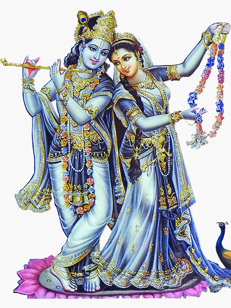 "Lord Krishna & Radha" Sticker for Sale by Onodera | Redbubble