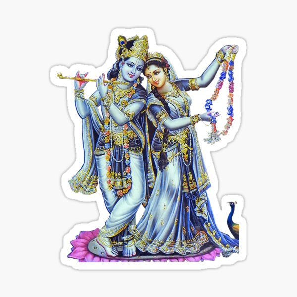 "Lord Krishna & Radha" Sticker for Sale by Onodera | Redbubble