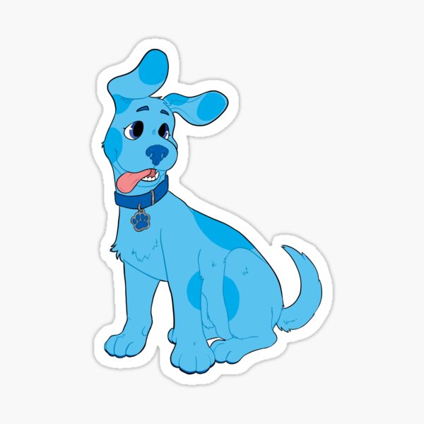 "Blue the Dog (Blue’s Clues)" Sticker for Sale by migrainearts | Redbubble