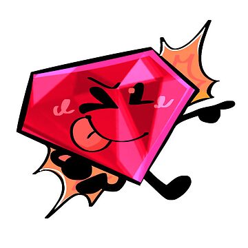 "Ruby BFB" Sticker for Sale by delangodesigns | Redbubble