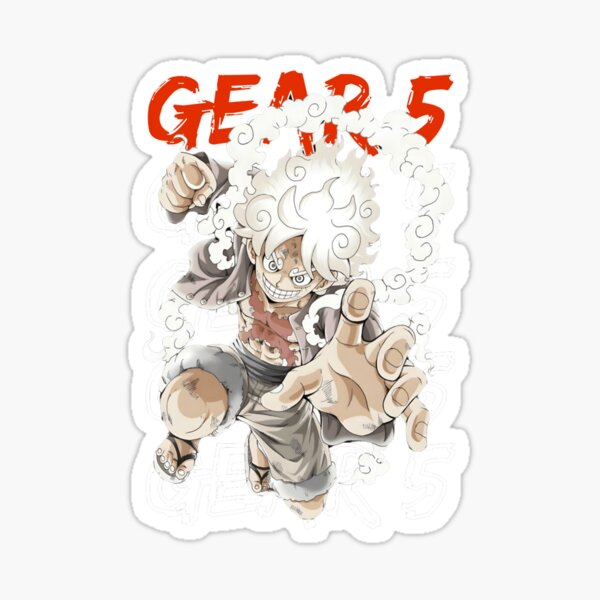 "Gear 5 luffy gear- 5th gear luffy" Sticker for Sale by Adder-TM ...