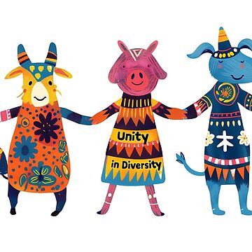 "Unity in Diversity: Colorful Animal Friends - Inclusive Art" Poster ...