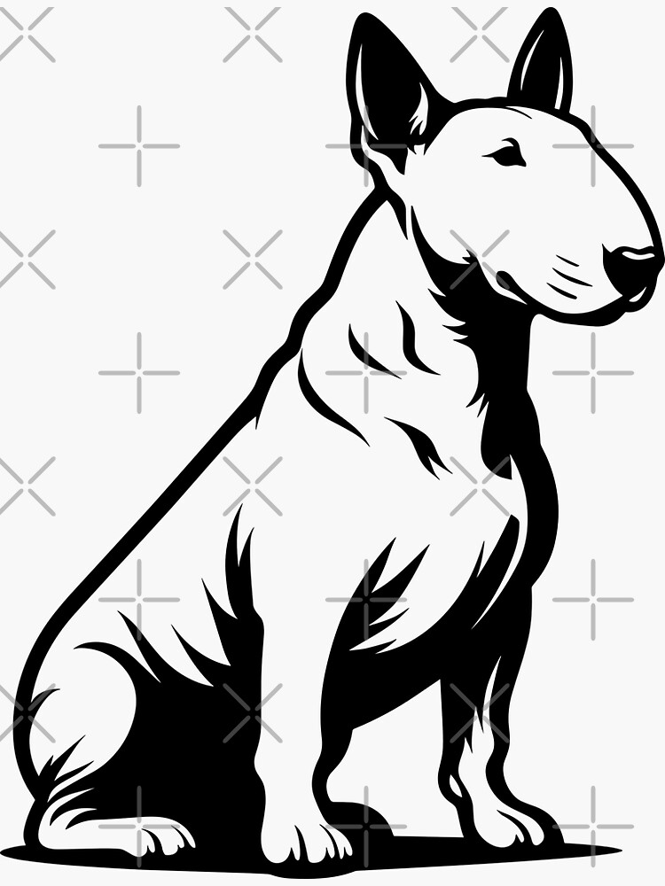 "Bull Terrier" Sticker for Sale by kaybeestickers | Redbubble