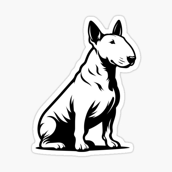 "Bull Terrier" Sticker for Sale by kaybeestickers | Redbubble