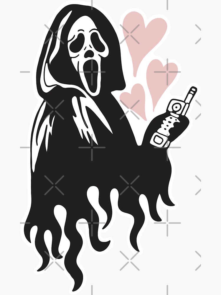 "Ghost Face " Sticker for Sale by jacckeyyc | Redbubble