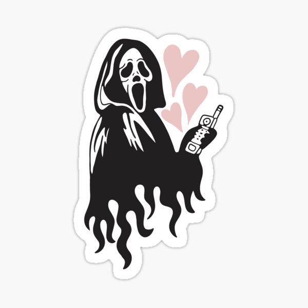"Ghost Face " Sticker for Sale by jacckeyyc | Redbubble