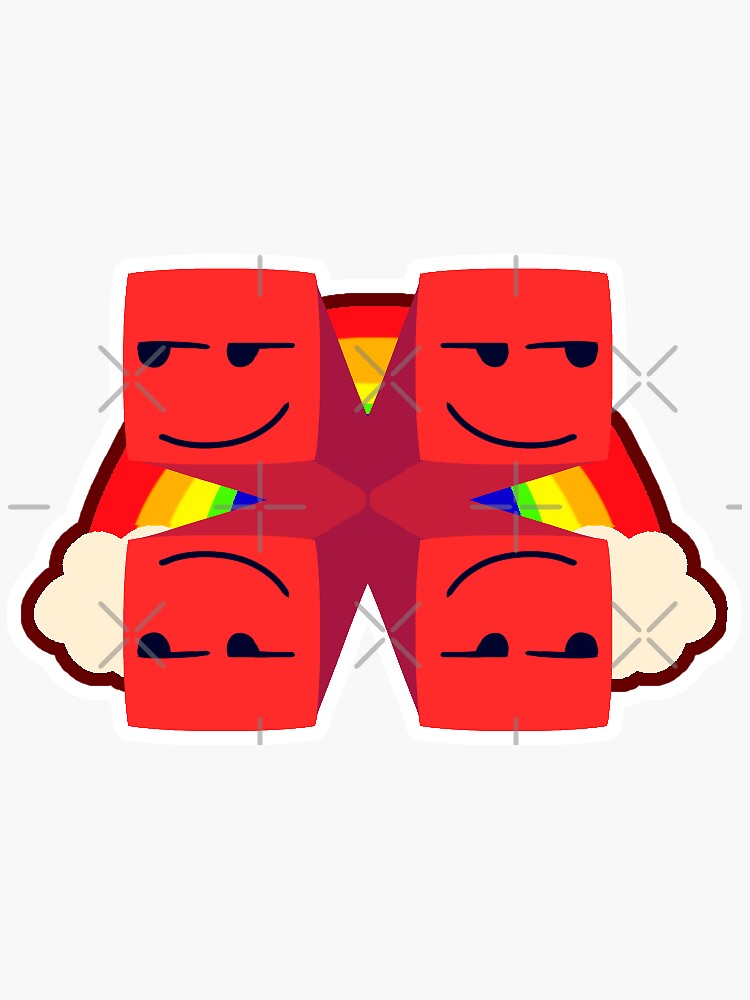 "Blocky BFDI/BFB" Sticker for Sale by delangodesigns | Redbubble
