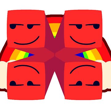 "Blocky BFDI/BFB" Sticker for Sale by delangodesigns | Redbubble