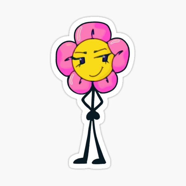 "flower bfdi" Sticker for Sale by delangodesigns | Redbubble