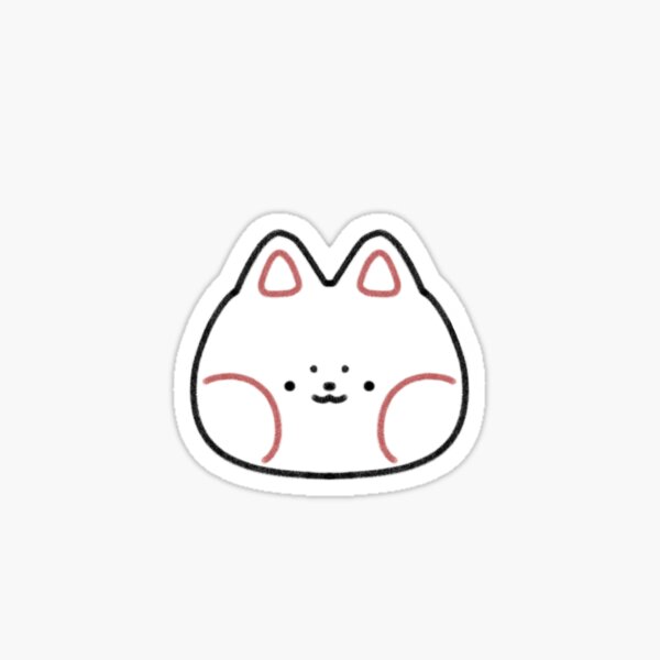 "Pink kitty sticker design" Sticker for Sale by kikismallshop | Redbubble