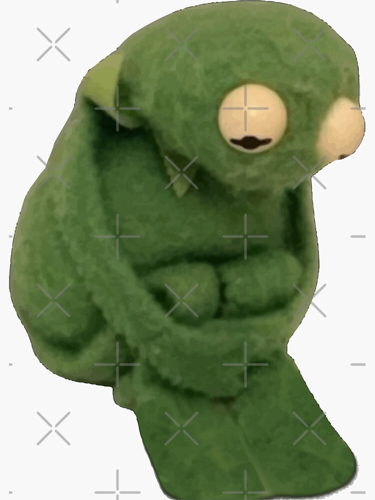 "sad kermit | scared kermit meme" Sticker for Sale by IcePools | Redbubble
