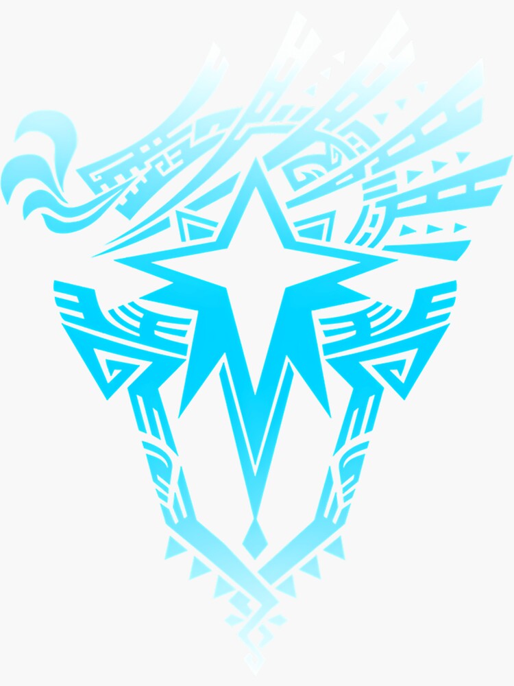 "Monster Hunter World Iceborne Logo (Blue)" Sticker for Sale by ...