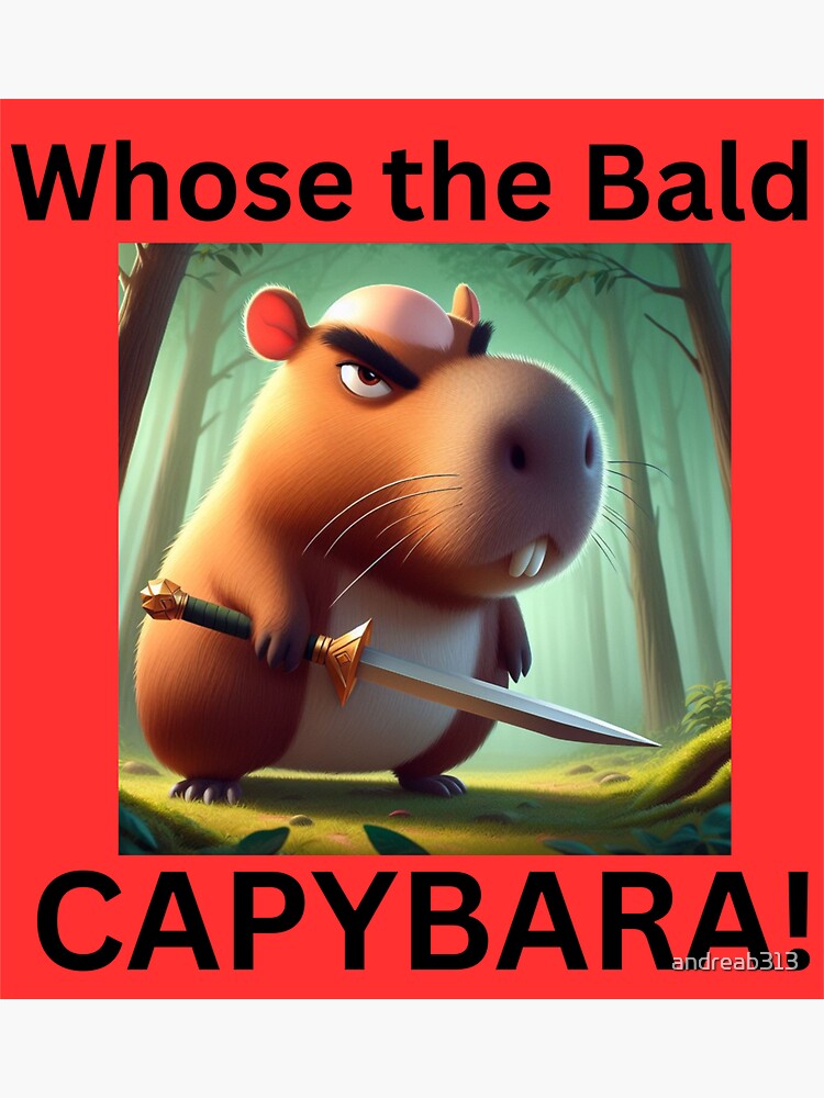 "Whose the Bald Capybara - Baldur's Gate 3" Sticker for Sale by ...