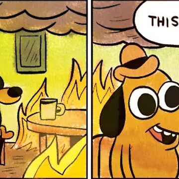 "This is Fine Comic " Sticker for Sale by ScotlandBrave | Redbubble