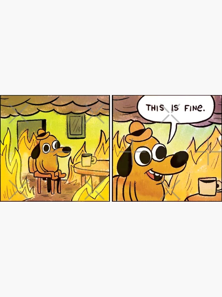 "This is Fine Comic " Sticker for Sale by ScotlandBrave | Redbubble