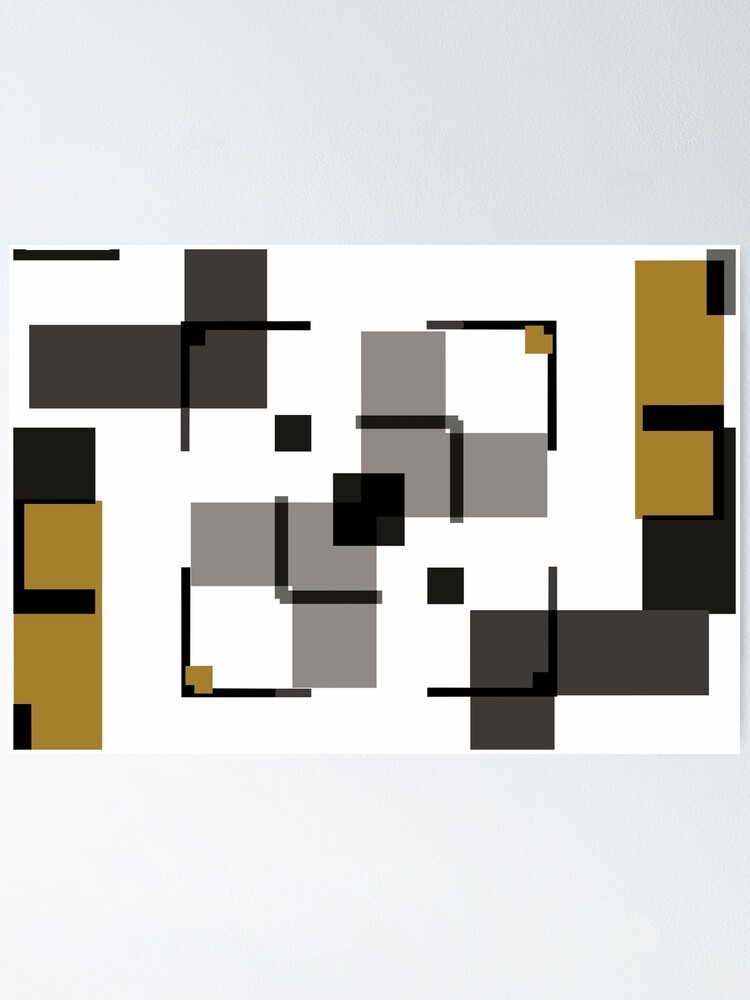 "8 Bit Blocks Geometric Squares" Poster for Sale by patternsbyposh ...