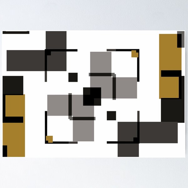 "8 Bit Blocks Geometric Squares" Poster for Sale by patternsbyposh ...