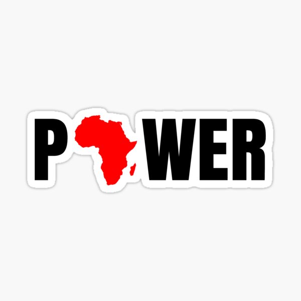 "Power" Sticker by EzeNwanyi | Redbubble