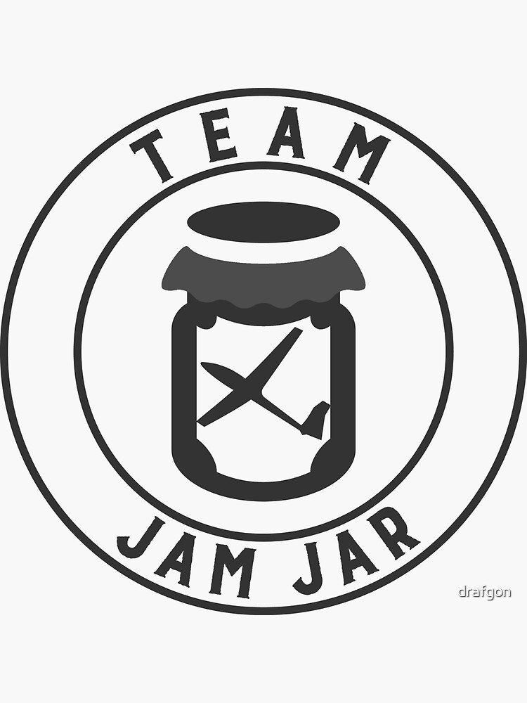 "Team Jam Jar" Sticker by drafgon | Redbubble