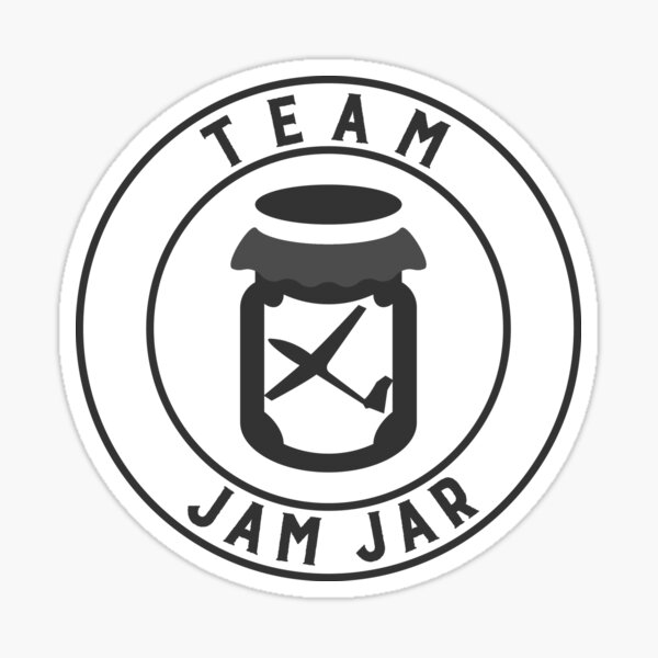 "Team Jam Jar" Sticker by drafgon | Redbubble