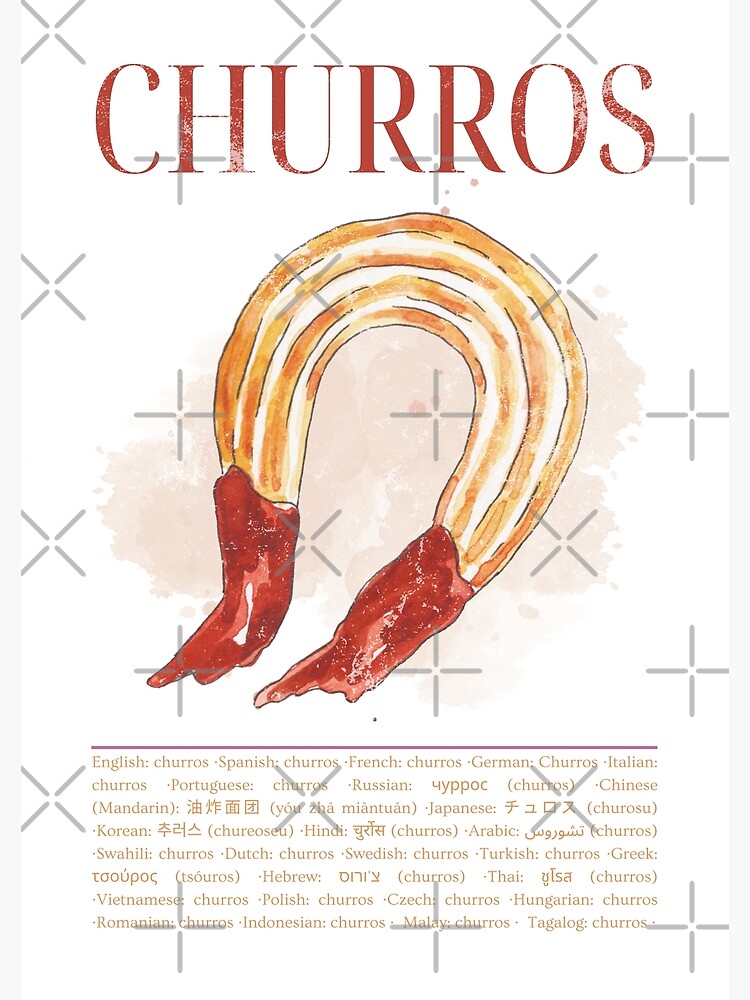 "Churros Print with Different Translations" Poster for Sale by ...
