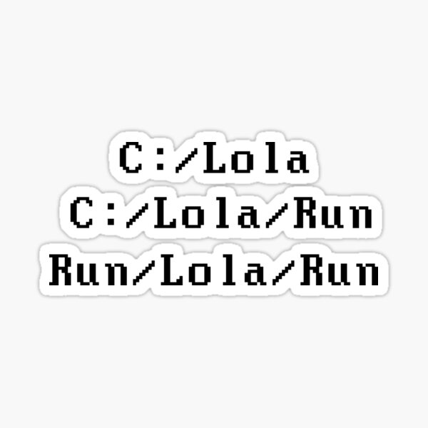 "Run Lola Run DOS" Sticker for Sale by GraphicBazaar | Redbubble