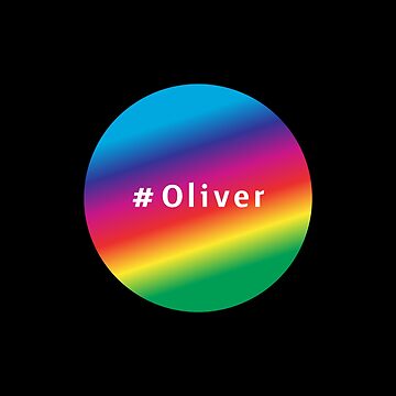 "Oliver, name, color art" Sticker for Sale by Lifelovepositiv | Redbubble