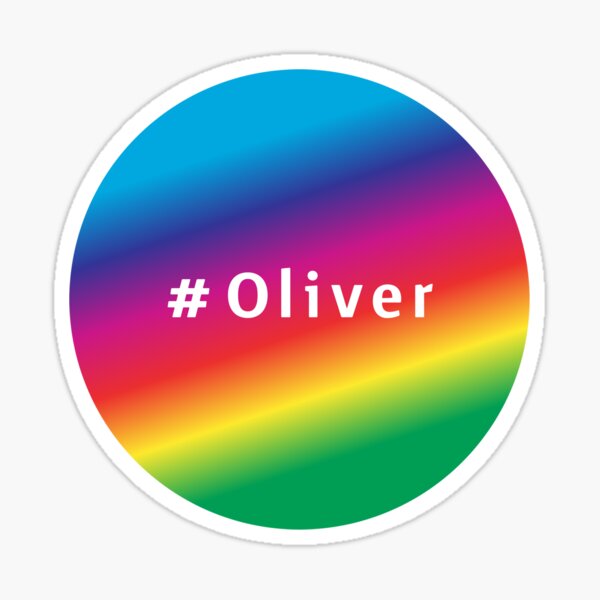 "Oliver, name, color art" Sticker for Sale by Lifelovepositiv | Redbubble