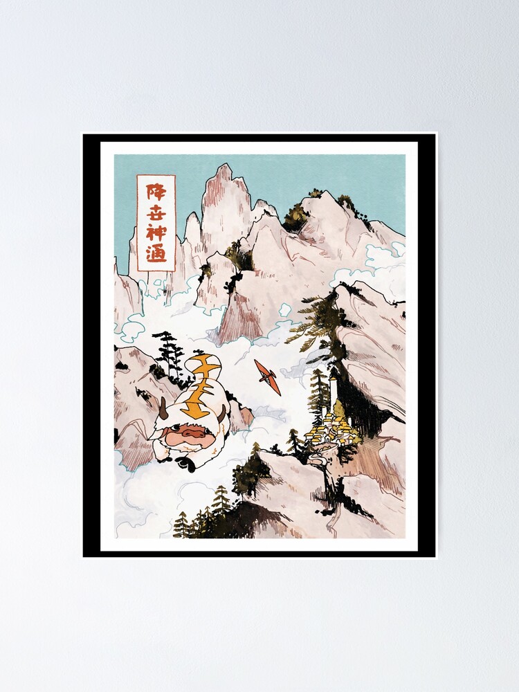 "Appa Flying Avatar The Last Airbender Fan Art" Poster for Sale by ...