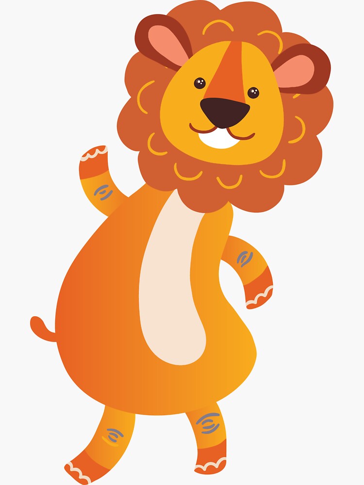 "Goofy Lion" Sticker for Sale by JevLavigne | Redbubble