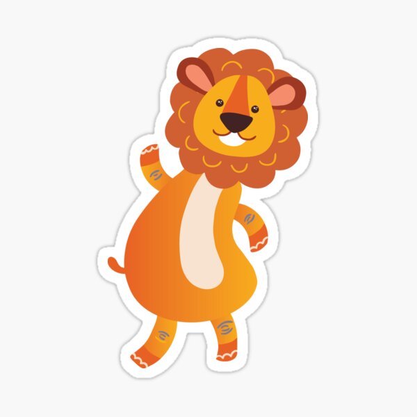 "Goofy Lion" Sticker for Sale by JevLavigne | Redbubble
