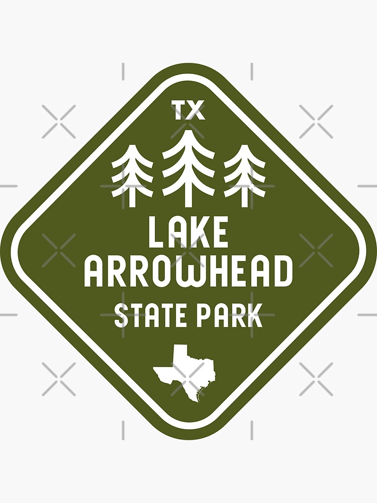 "Lake Arrowhead State Park Texas Rhombus" Sticker for Sale by bivenart ...