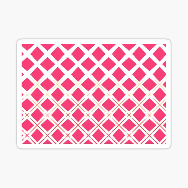 "Vibrant Diamonds and Stripes In Pink And Yellow" Sticker for Sale by ...