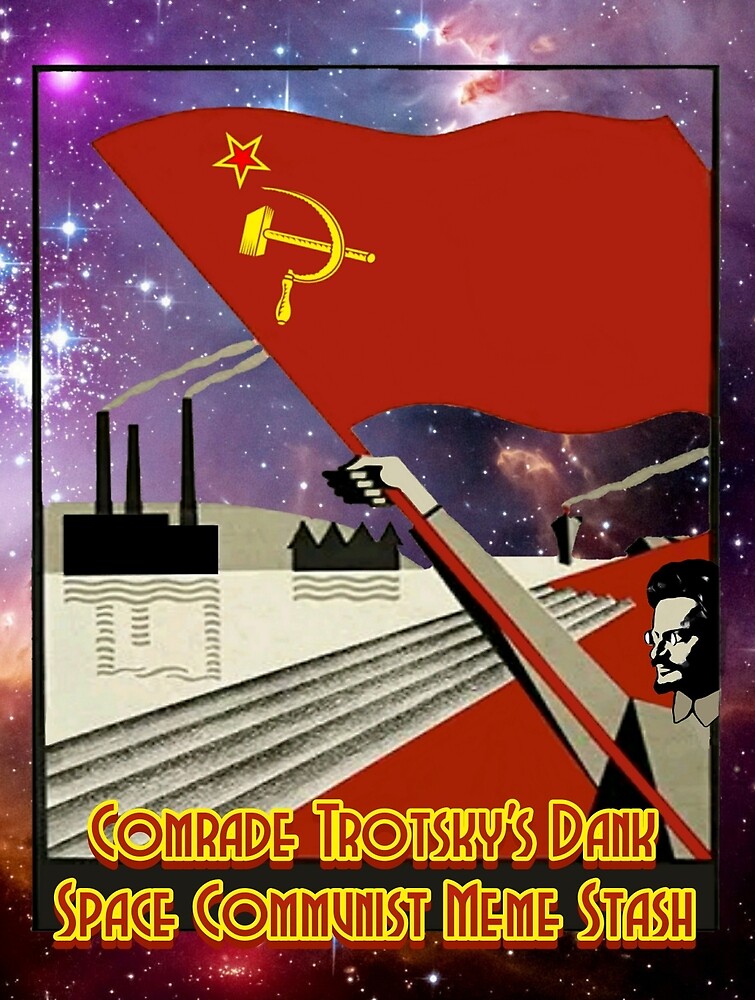 "Comrade Trotsky's Dank Space Communist Meme Stash logo" by Baklazhan | Redbubble