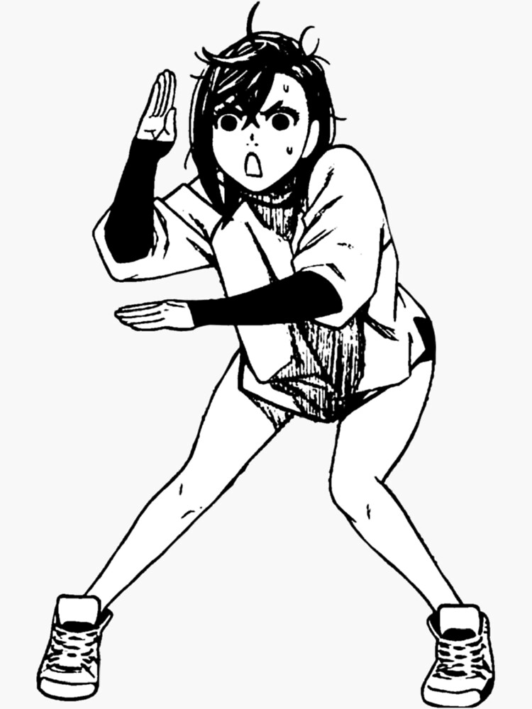 "Momo battle pose" Sticker for Sale by Abuhashpotato | Redbubble