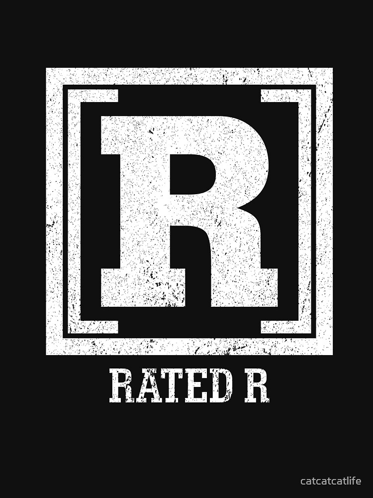 "R Rated R Shirt Restricted Shirt Film-Rating Shirt" T-shirt by ...