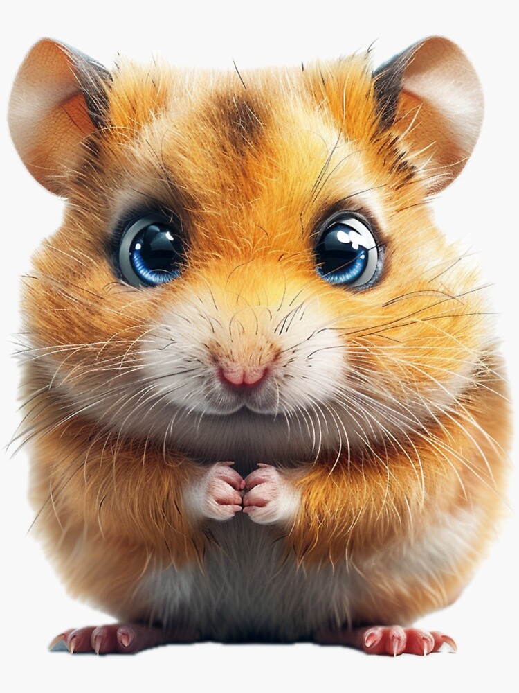 "Emotional yellow Hamster | Sad Hamster | Hamster | Emotion" Sticker ...
