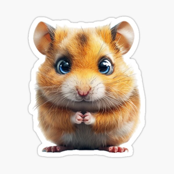 "Emotional yellow Hamster | Sad Hamster | Hamster | Emotion" Sticker ...
