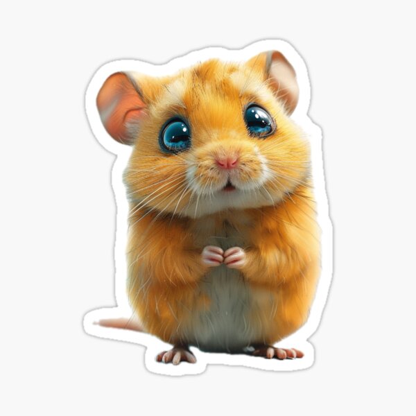 "Emotional yellow Hamster | Sad Hamster | Hamster | Emotion" Sticker ...