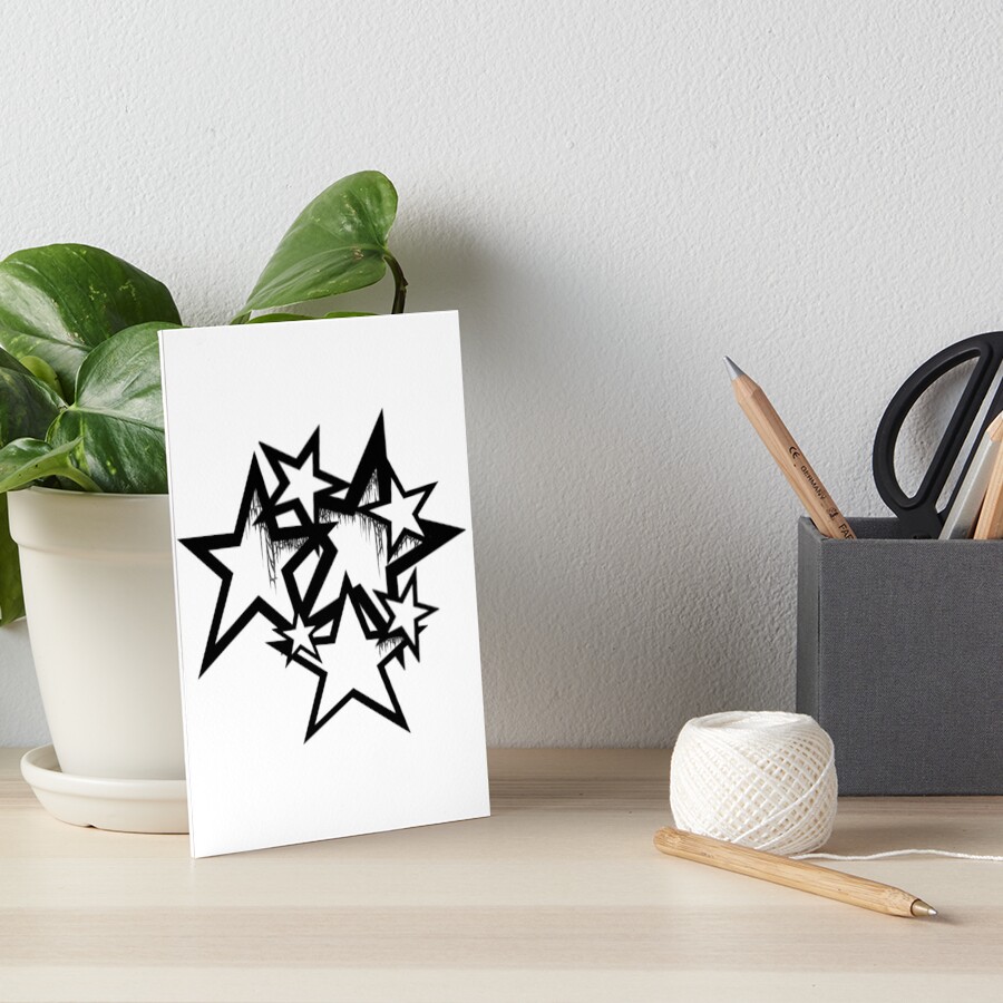 "gothic y2k layered stars" Sticker for Sale by asiajadeshop | Redbubble