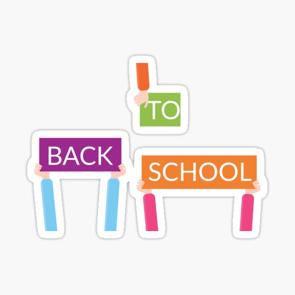 "Back to school sign" Sticker by sigdesign | Redbubble