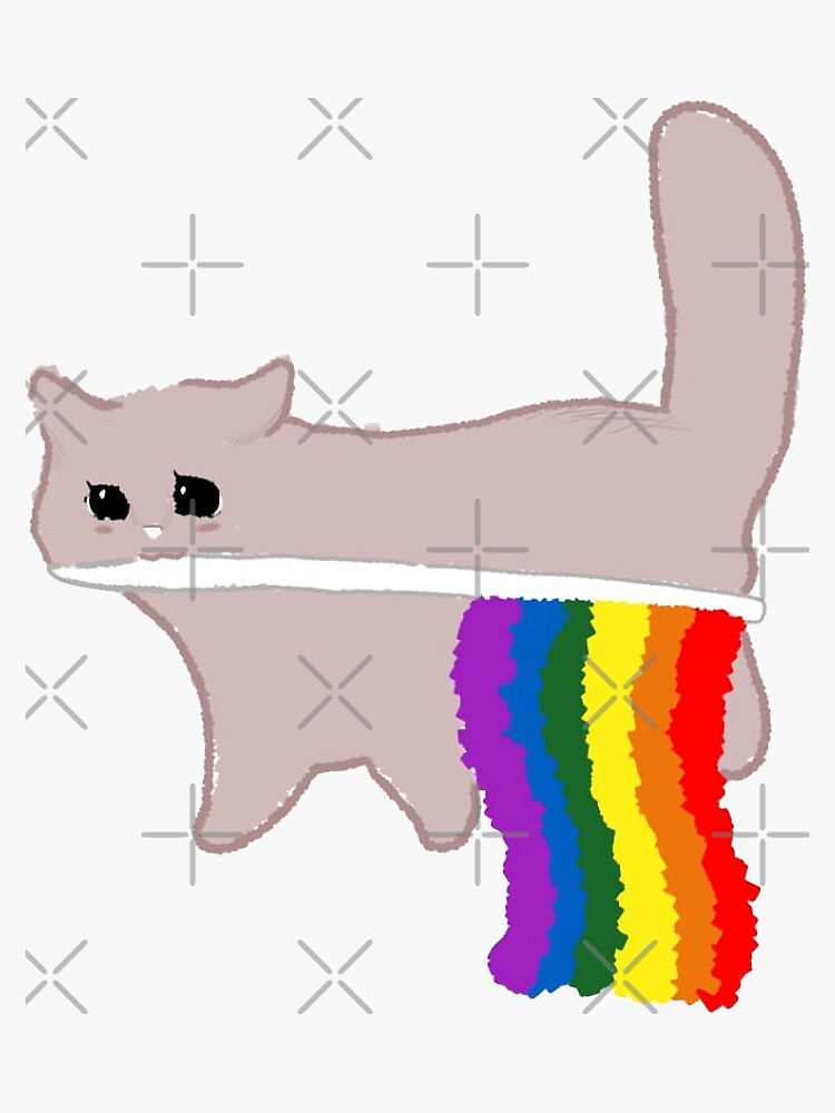 "LGBT - Cat / Cute / Pride Kitty " Sticker for Sale by Maviartig ...