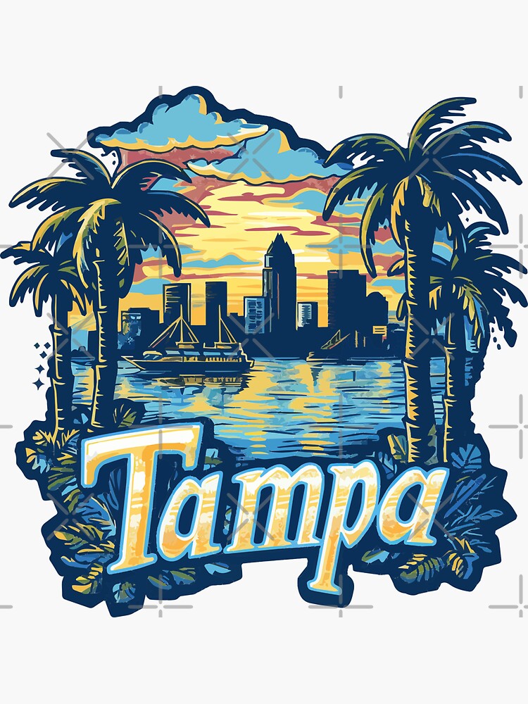 "Tampa Florida" Sticker for Sale by VelvetRoom | Redbubble