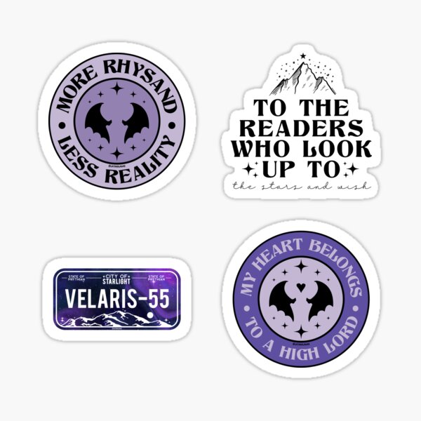 "Acotar Purple Bookish Pack / To The Stars Who Listen / Rhysand High ...