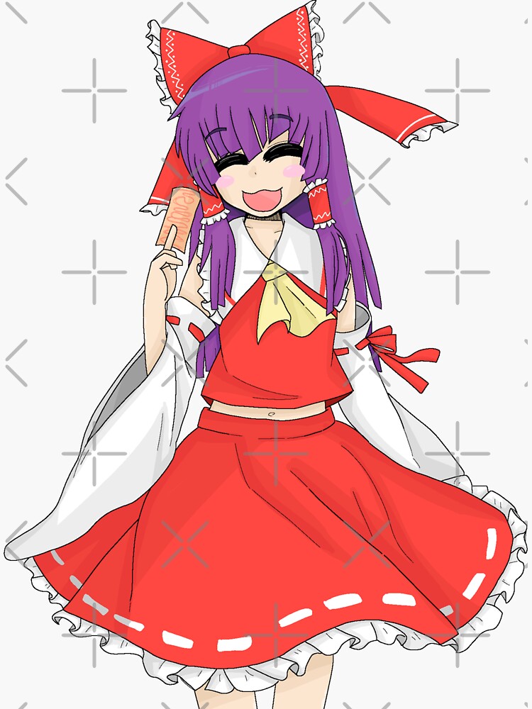 "PC98 Reimu☆" Sticker for Sale by Kiwi Chan | Redbubble