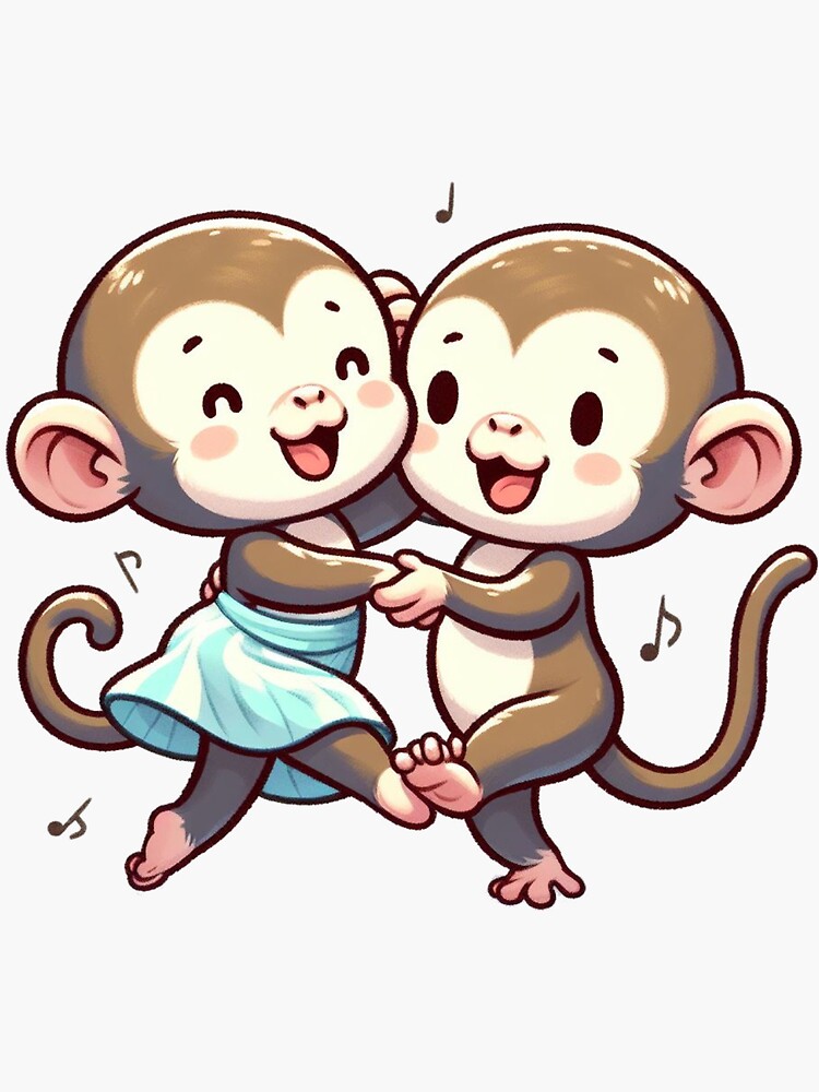 "Tango Dancer Monkey" Sticker for Sale by LemuellTrends | Redbubble