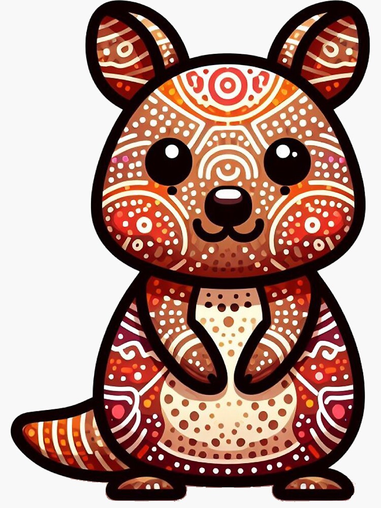 "Aboriginal Quokka" Sticker for Sale by LemuellTrends | Redbubble