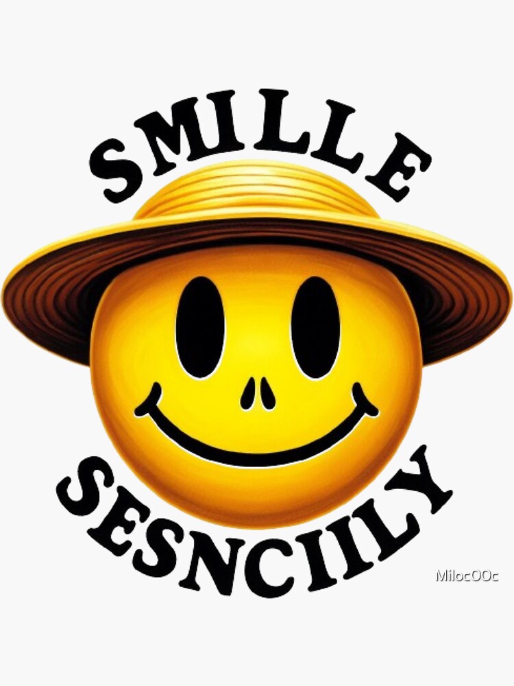 "Smiling Emoji Sticker_Smilly Sesnciily" Sticker for Sale by Miloc00c ...