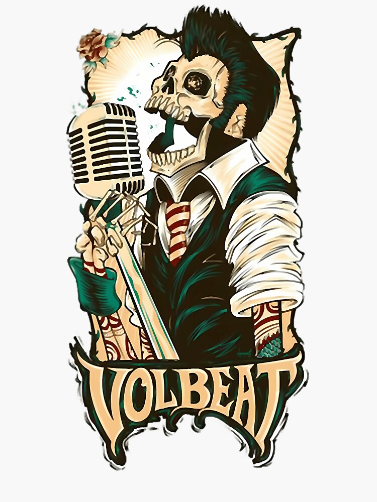"Volbeat New Logo" Sticker by FrederiqueMaury | Redbubble